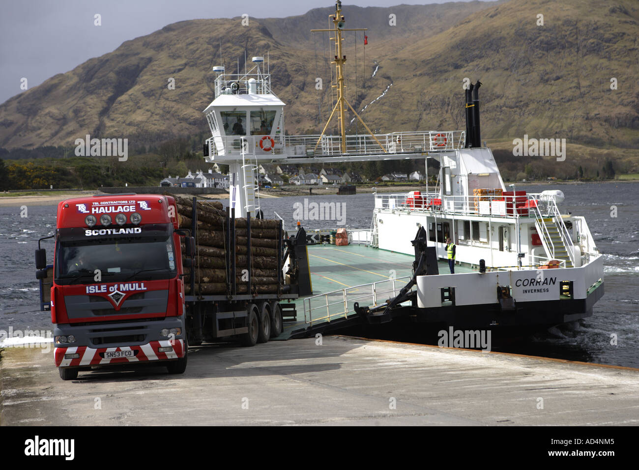 Lorry disembarking ferry hi-res stock photography and images - Alamy