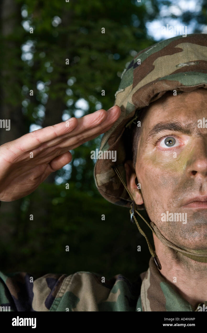 Saluting vertical hi-res stock photography and images - Alamy