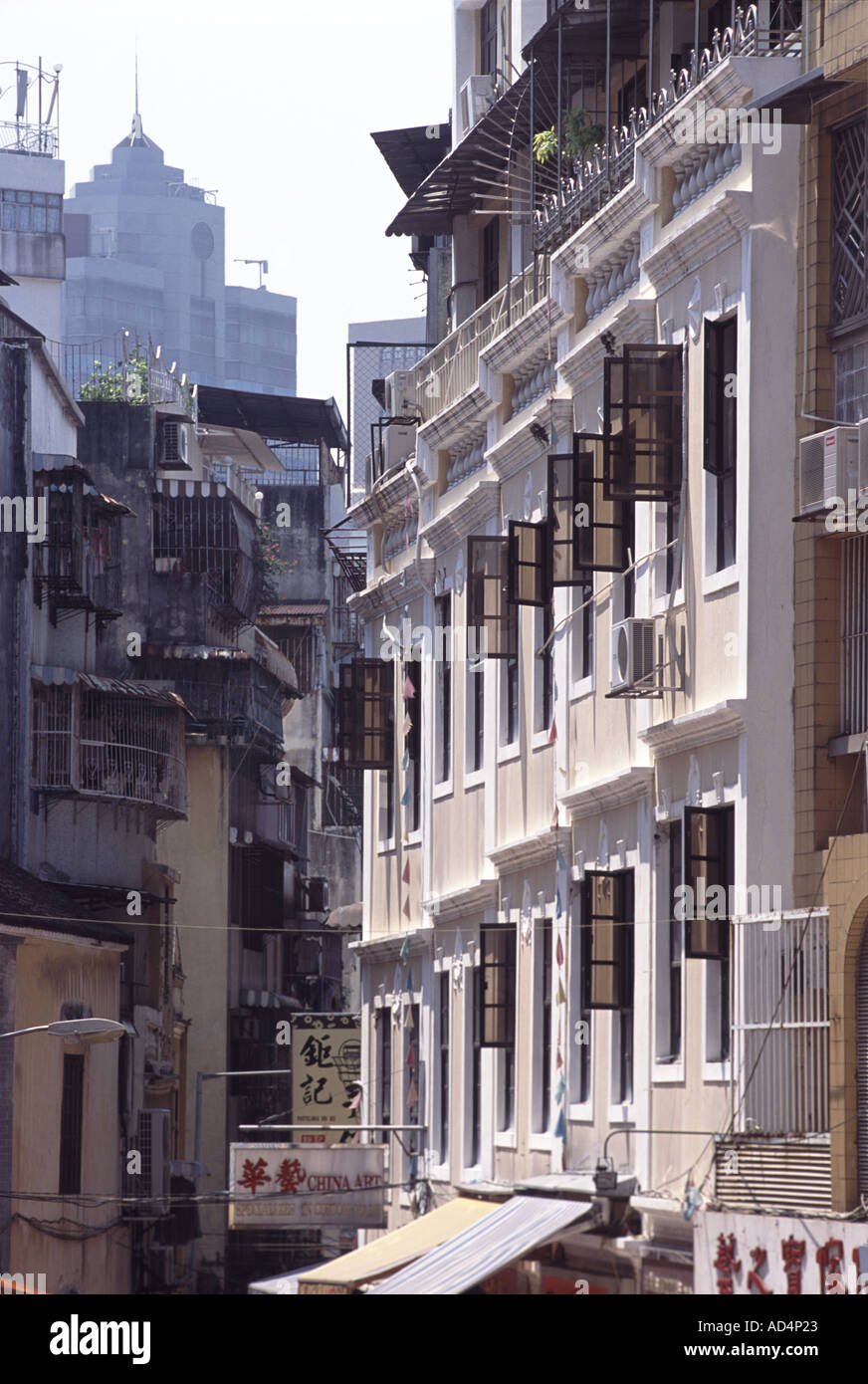 Portuguese architecture houses macau hi-res stock photography and ...