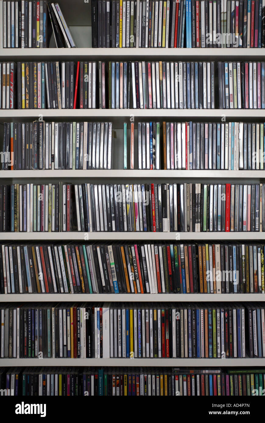 Shelves of CDs Stock Photo - Alamy