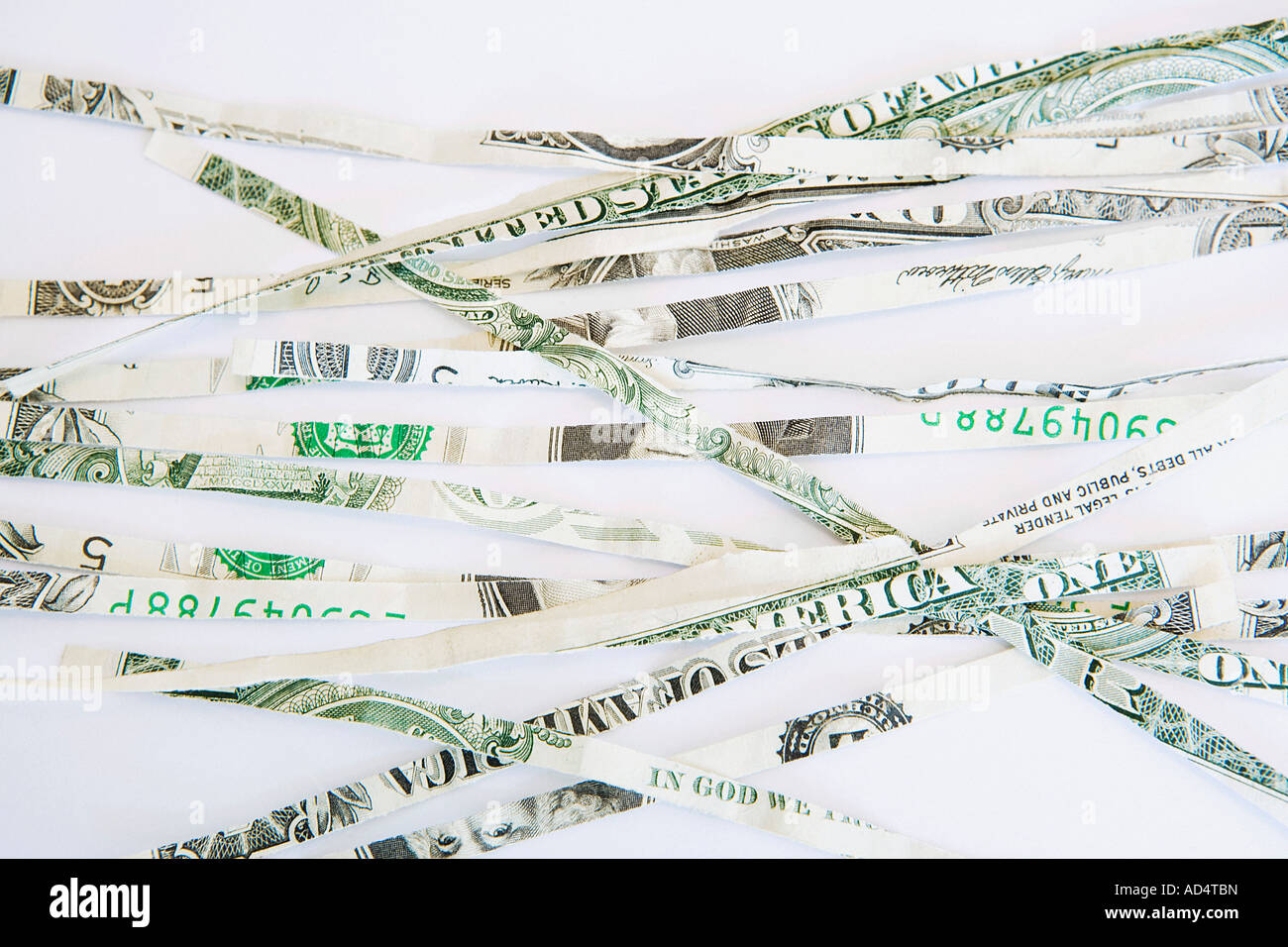 A shredded one dollar note Stock Photo - Alamy