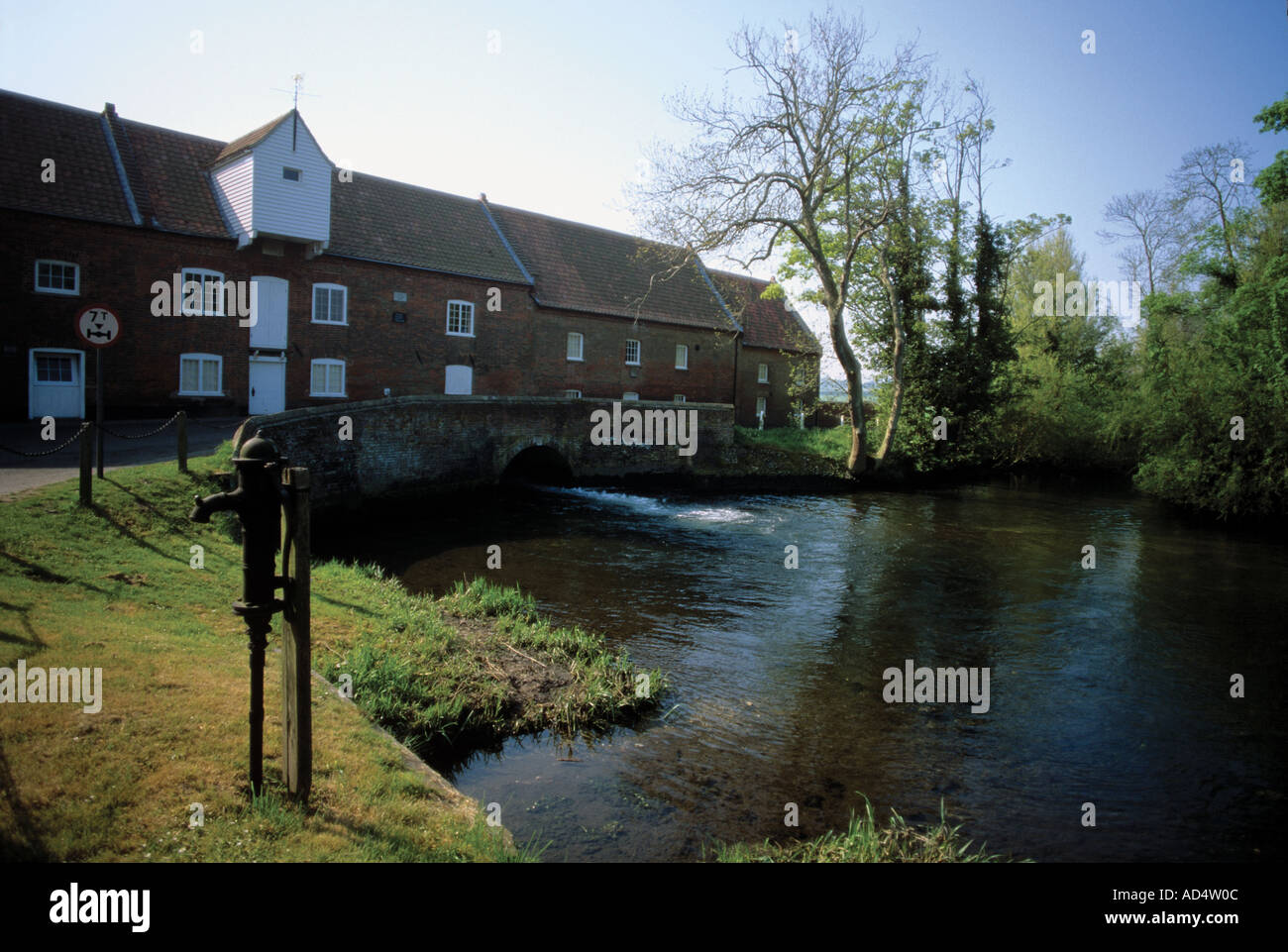 Restored Watermill on The River Burn North Norfolk west of Holkham N T ...