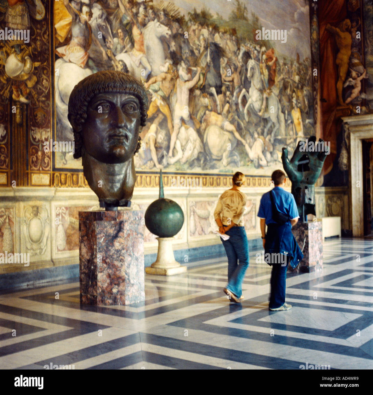 Rome Italy Capitoline Museum Colossal Bronze Head of Constantine 1st ...