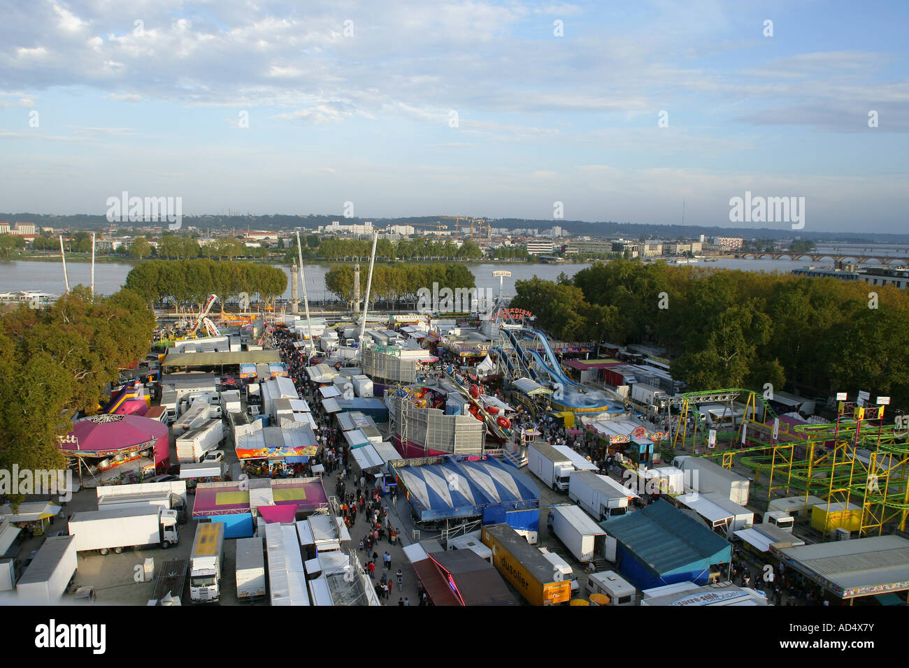 Overview of a fun fair Stock Photo - Alamy