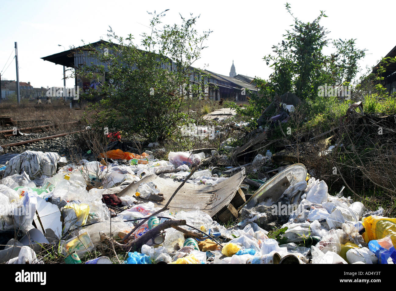 Garbage thrown on the ground Stock Photo - Alamy