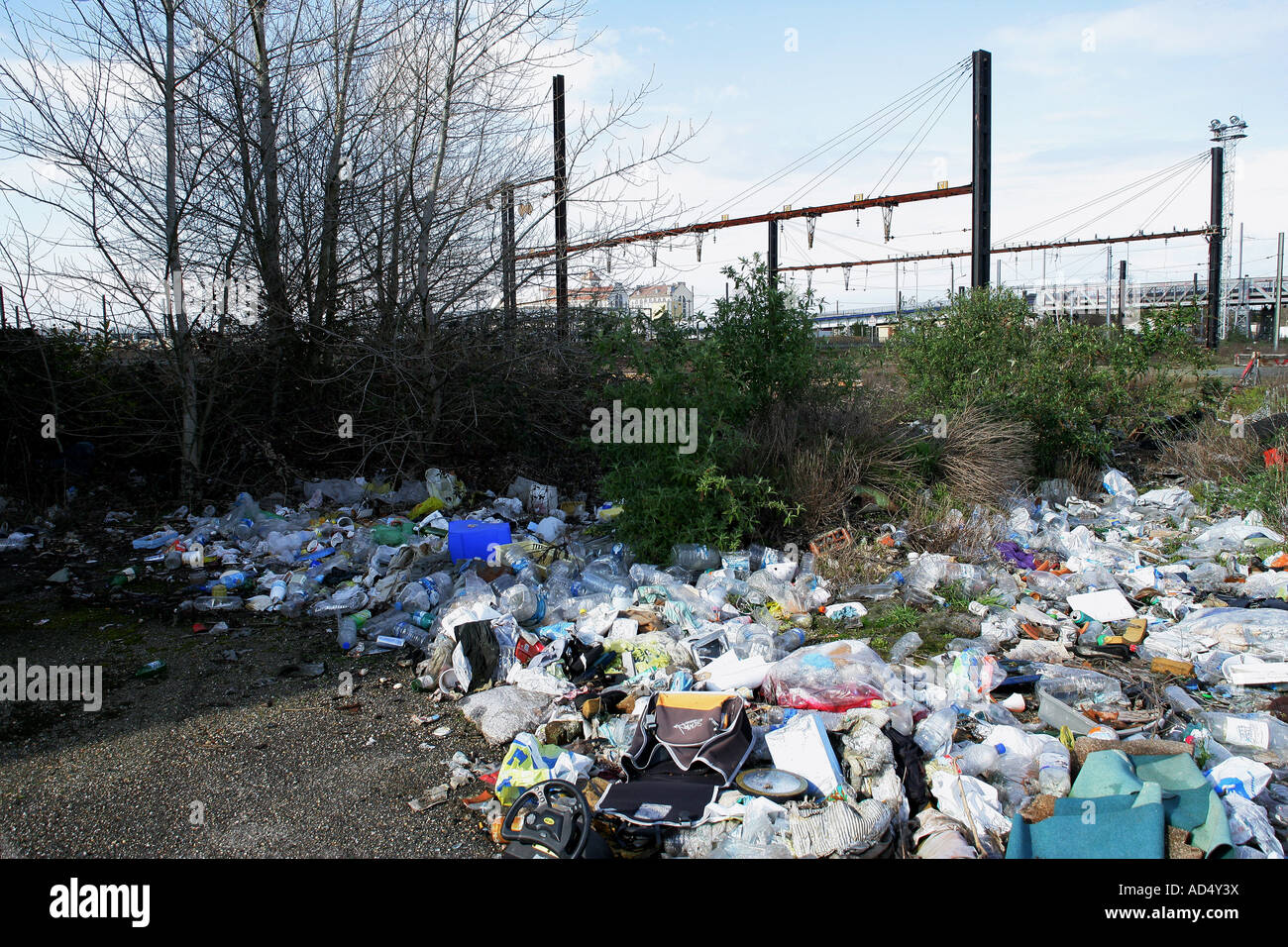 Garbage thrown on the ground Stock Photo - Alamy