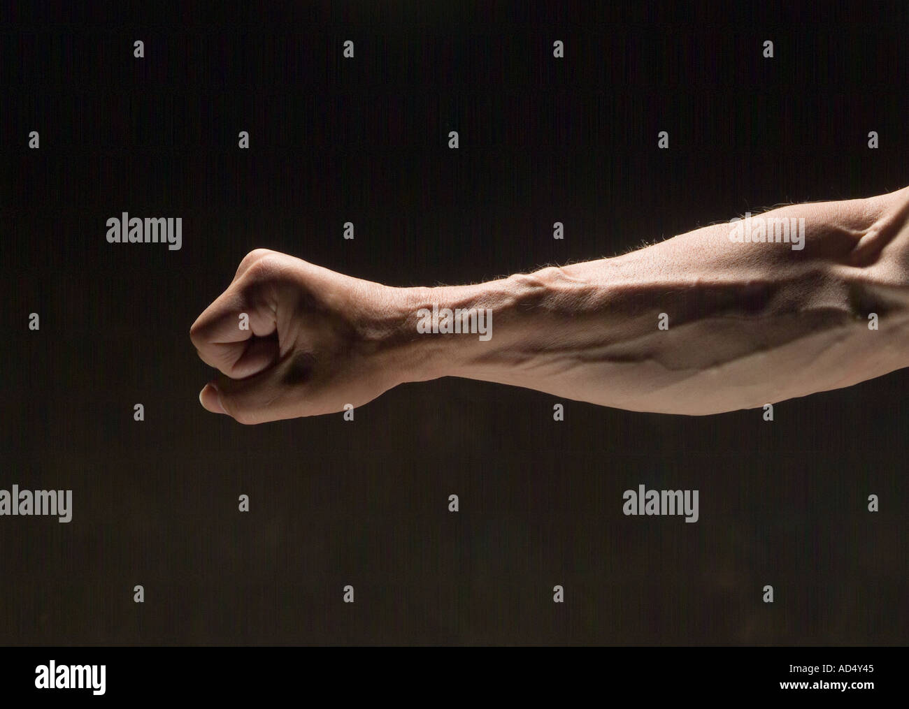 Arm veins clenched fist hi-res stock photography and images - Alamy