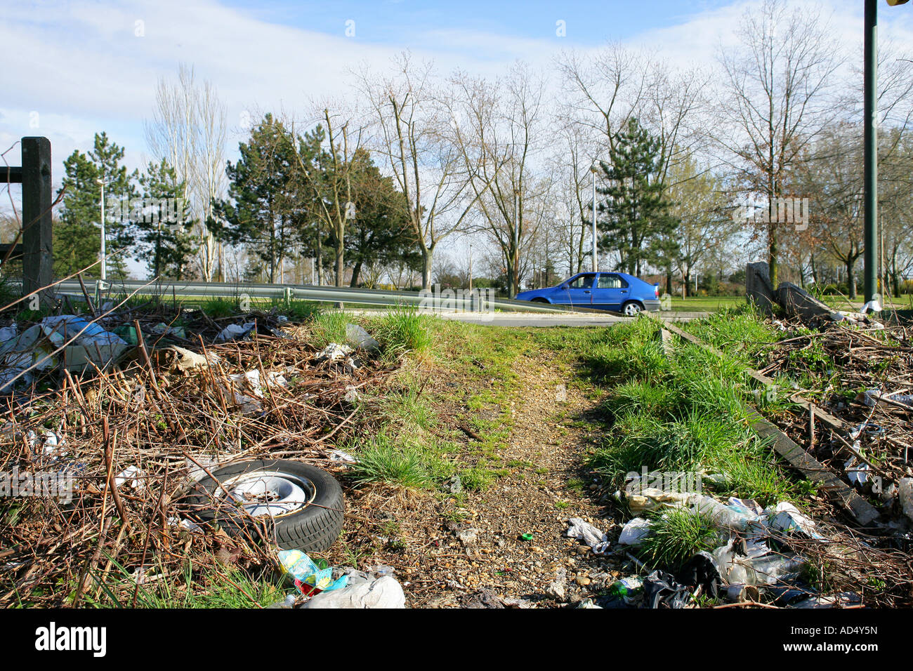 Garbage thrown on the ground Stock Photo - Alamy