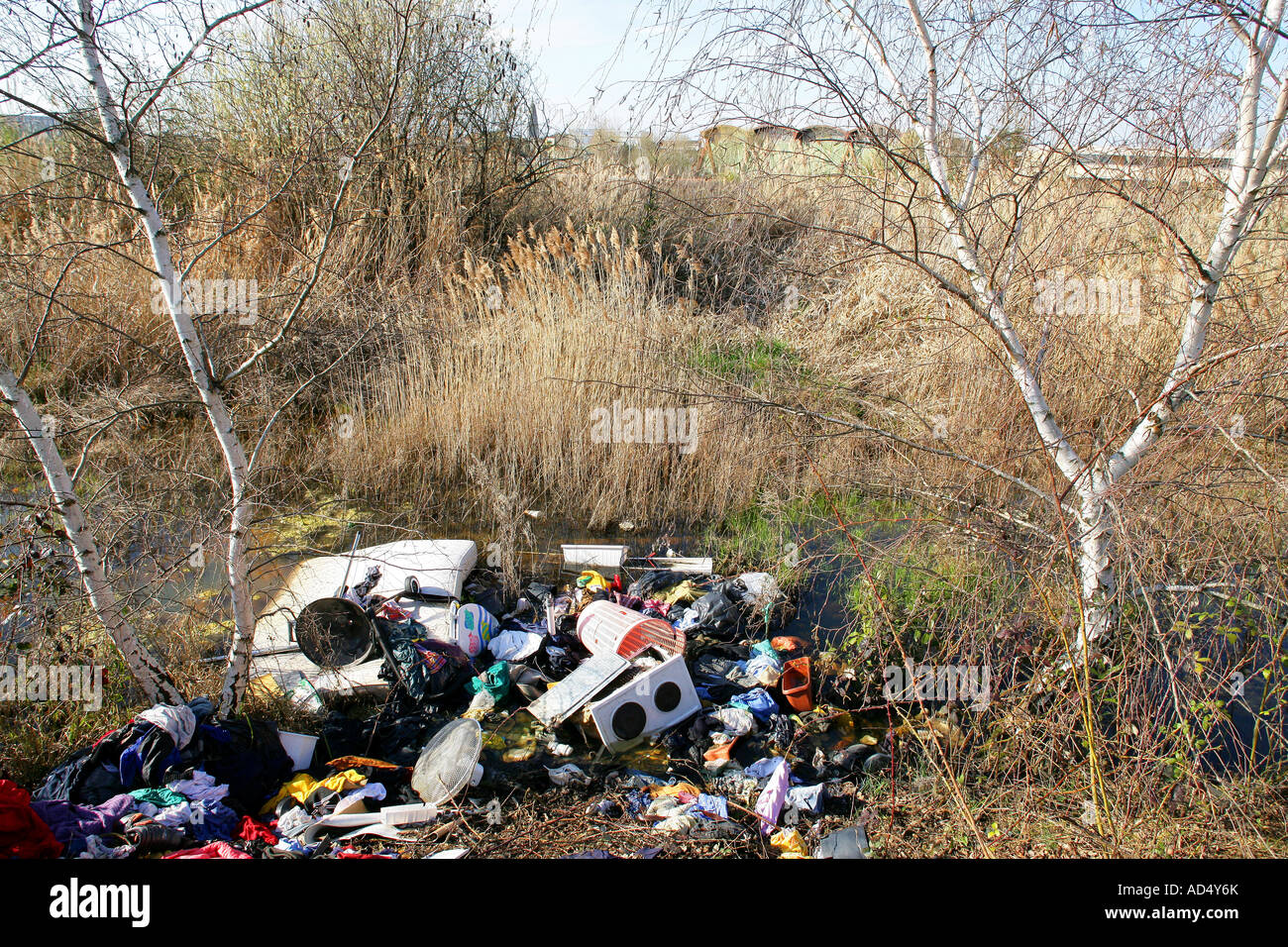 Garbage thrown on the ground Stock Photo - Alamy