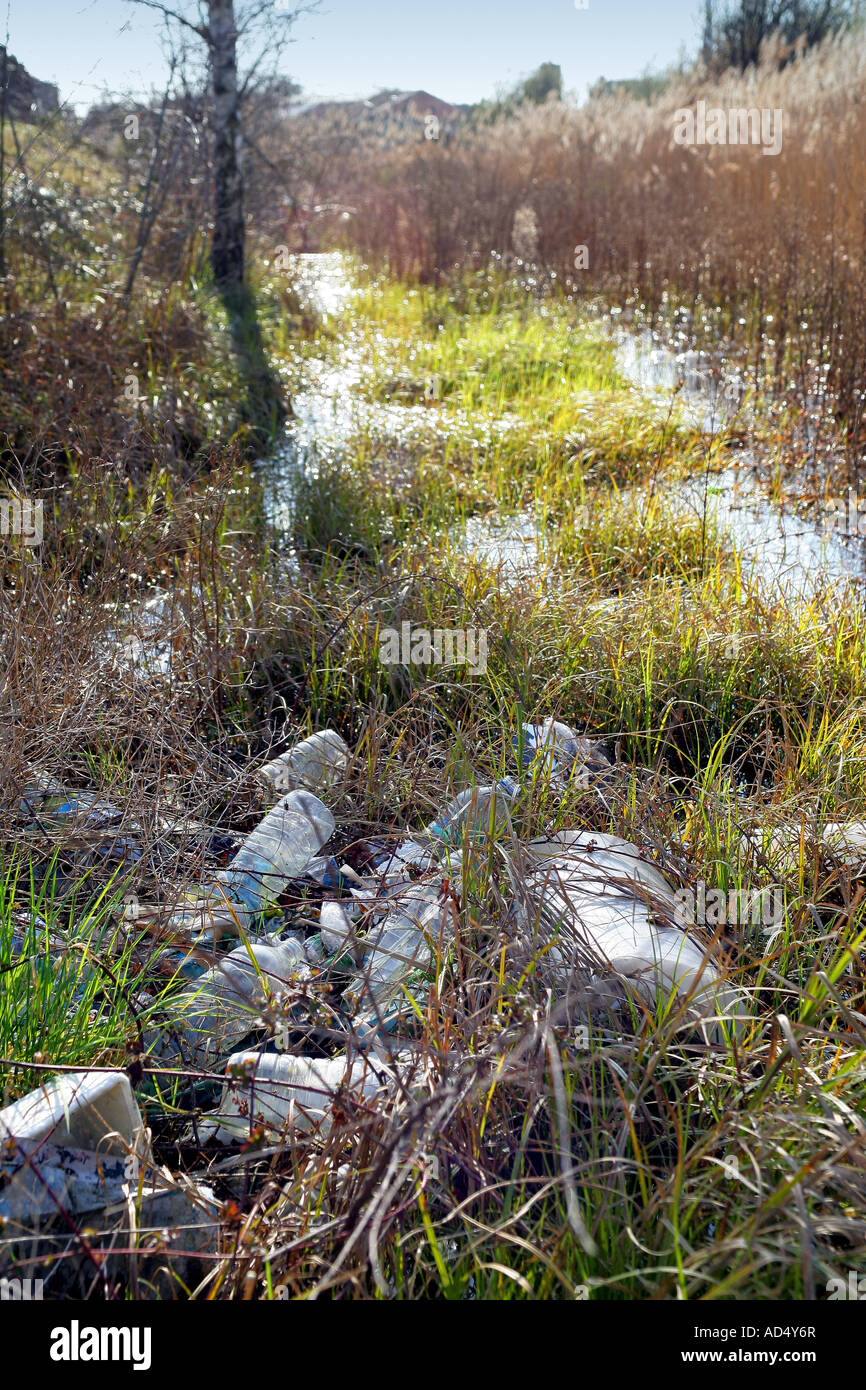 Garbage thrown on the ground Stock Photo - Alamy