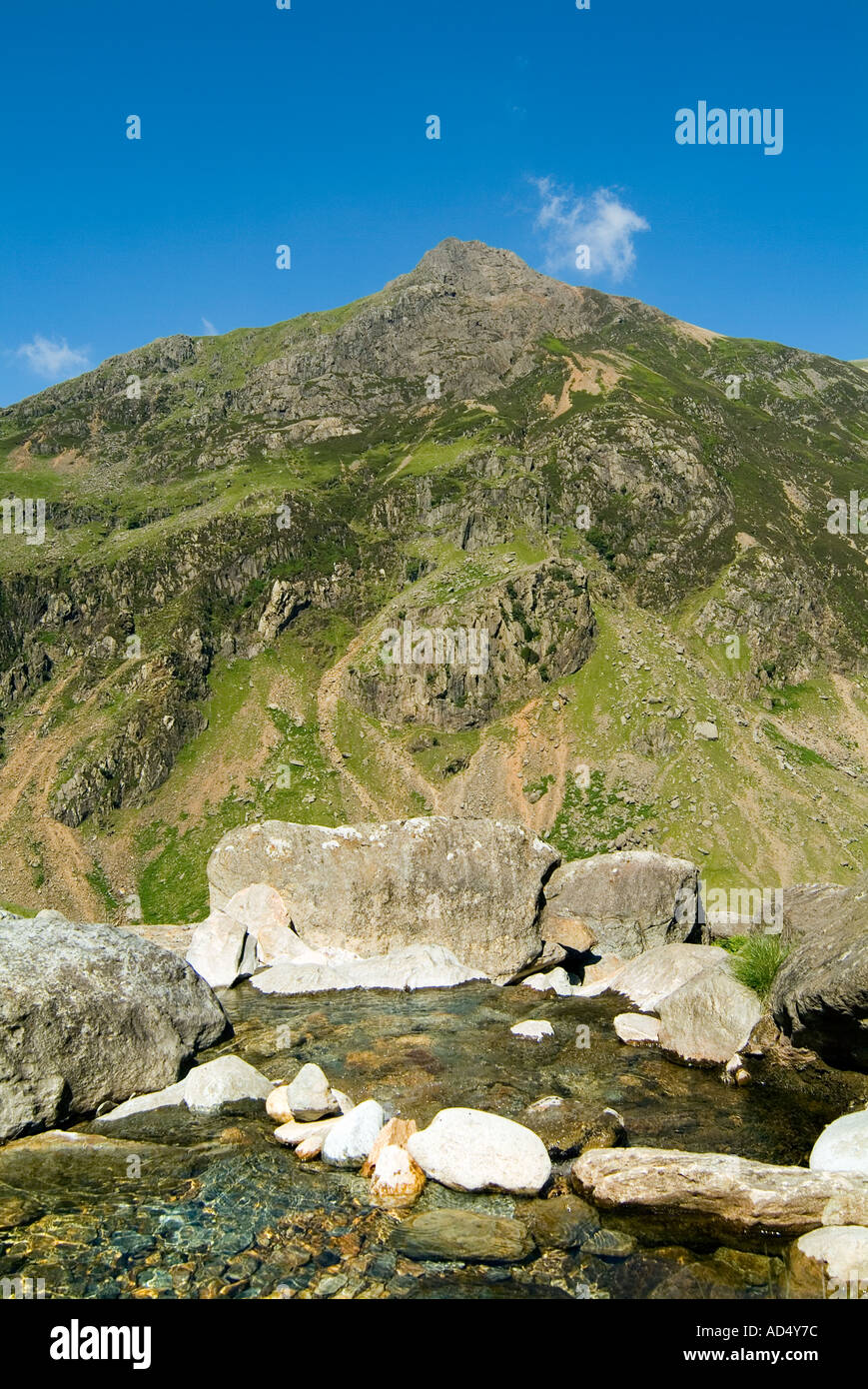 The Glyder Mountain range in North Wales Cymru Part of the Snowdonia ...