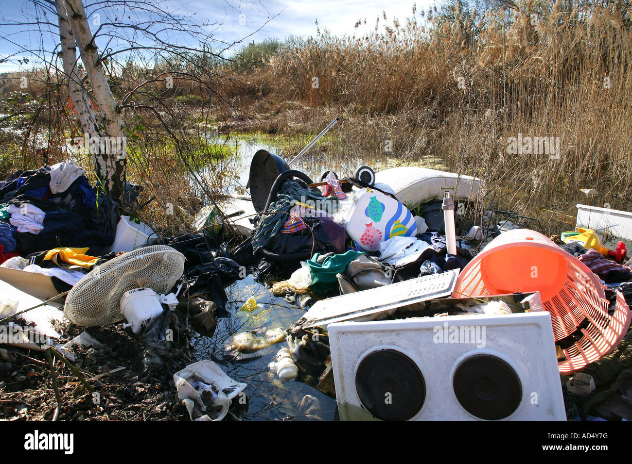 Garbage thrown on the ground Stock Photo - Alamy