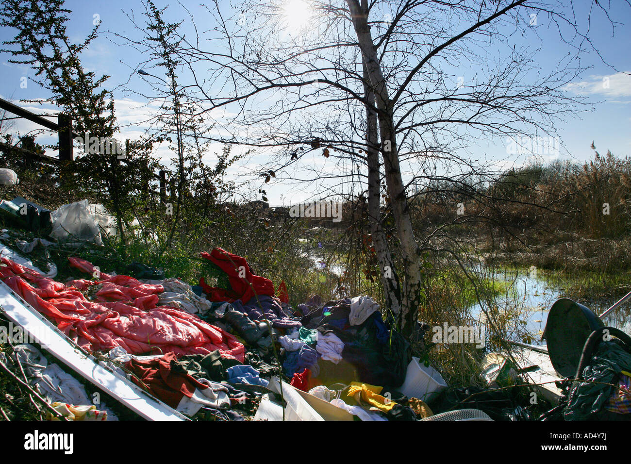 Garbage thrown on the ground Stock Photo - Alamy