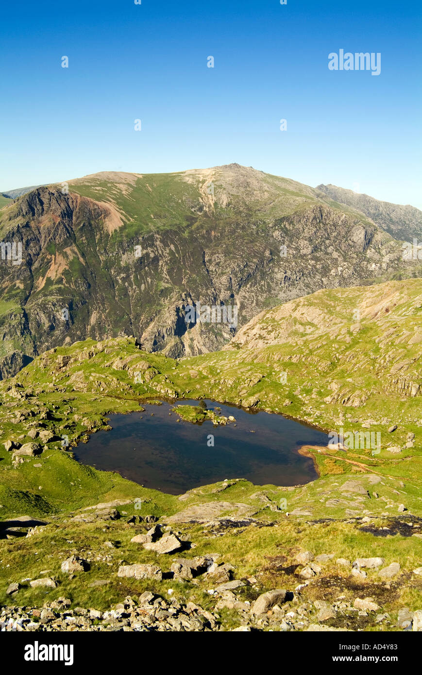 The Glyder Mountain range in North Wales Cymru Part of the Snowdonia ...