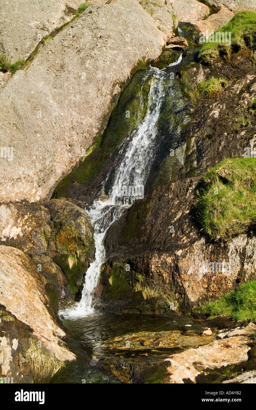 Waterfall on Snowdon in the Snowdonia National Park North Wales Stock ...