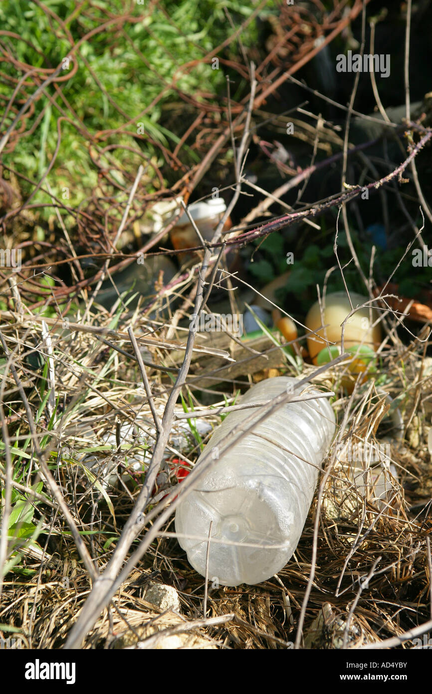 Garbage thrown on the ground Stock Photo - Alamy