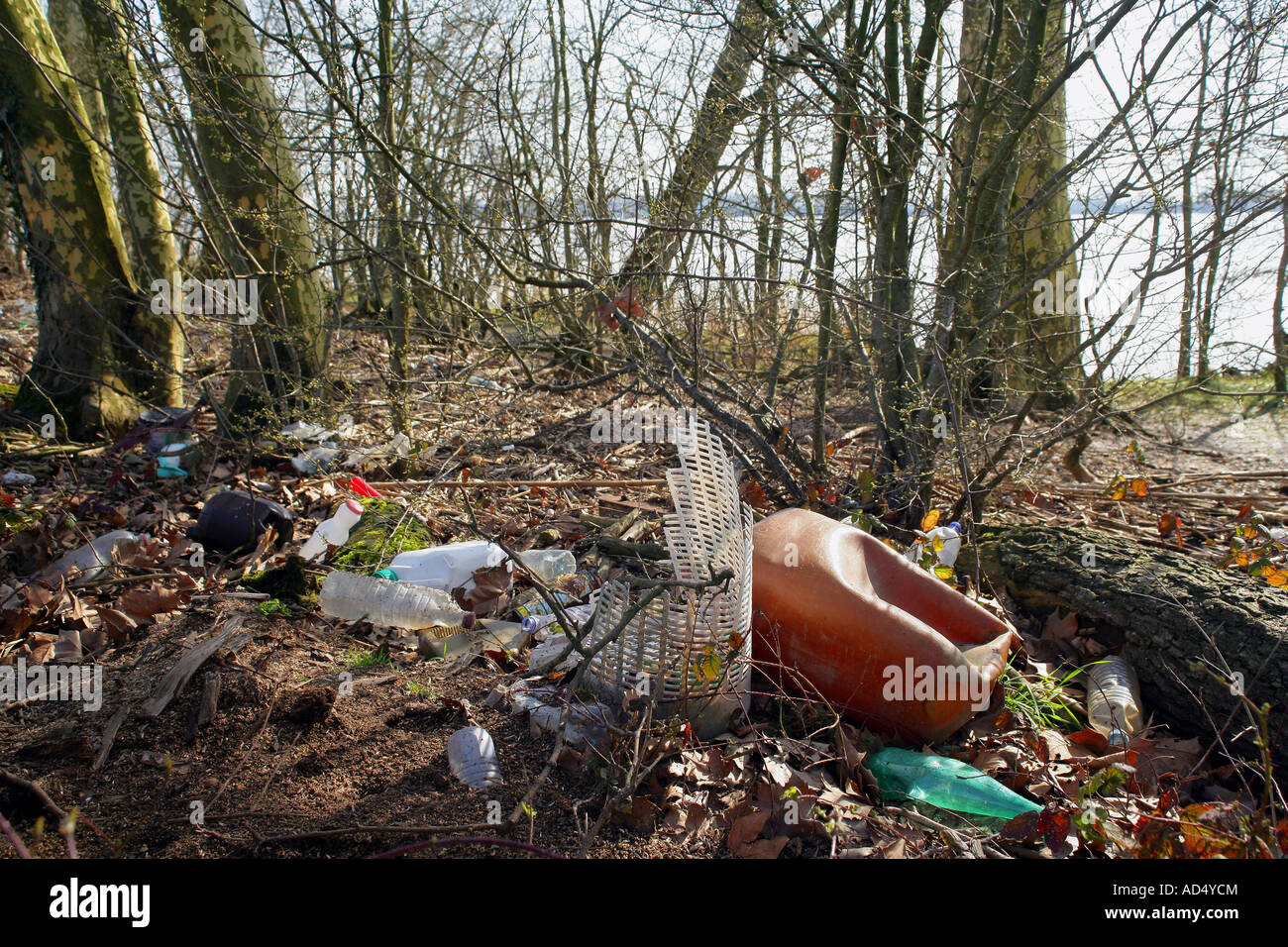 Garbage thrown on the ground Stock Photo - Alamy