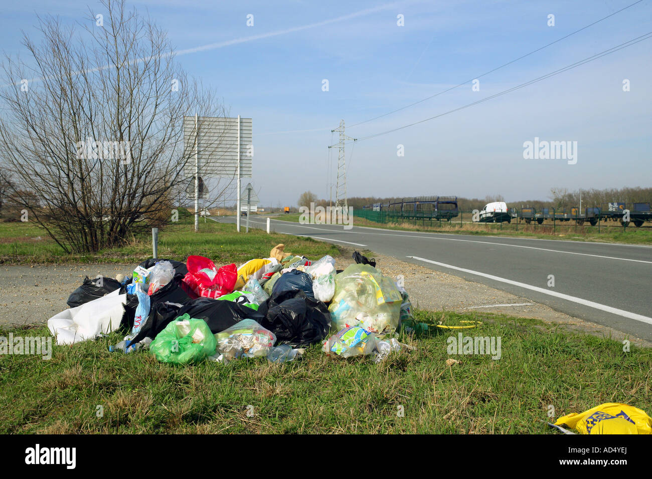 Garbage thrown on the ground Stock Photo - Alamy