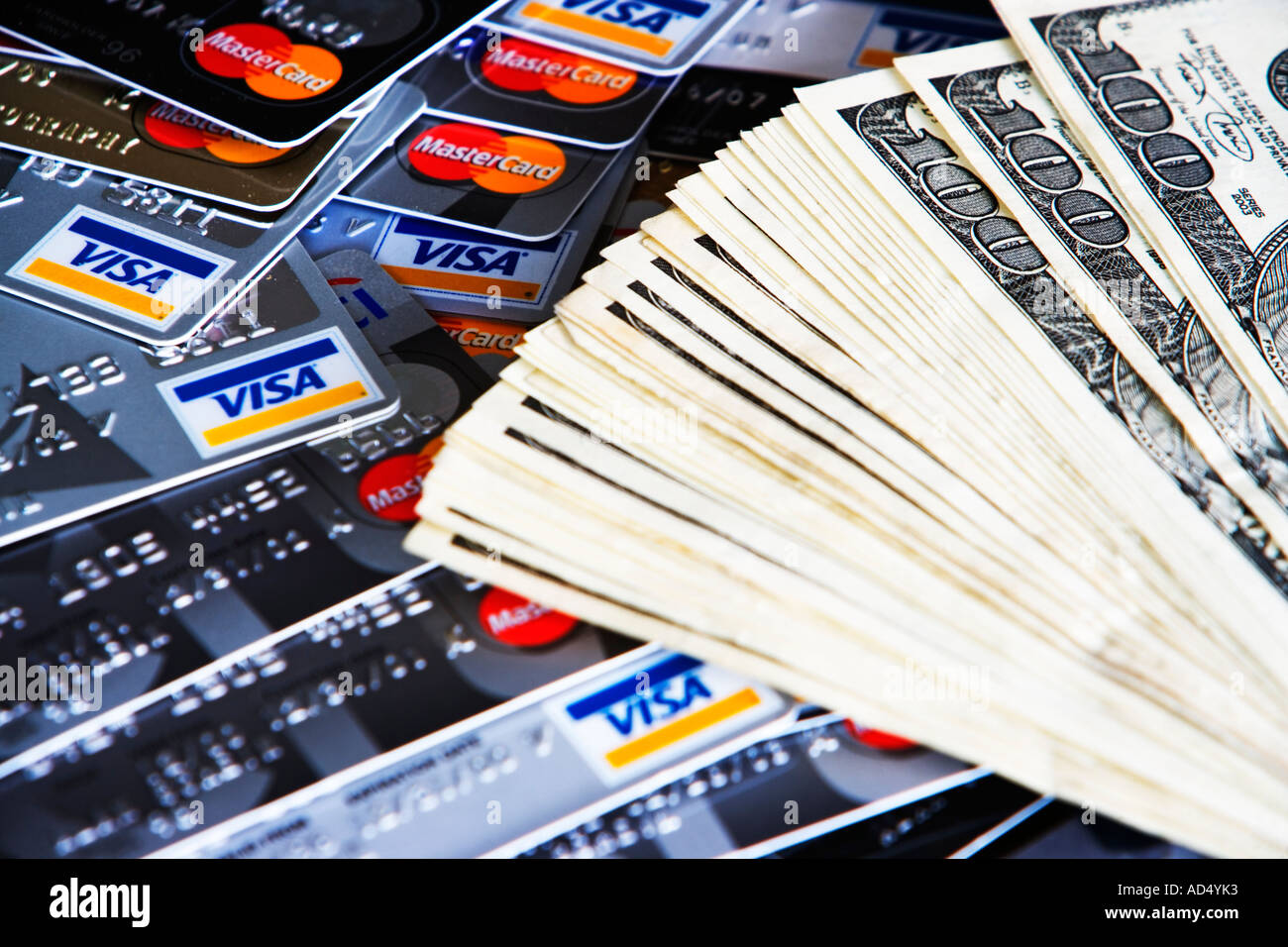 CREDIT CARDS AND MONEY Stock Photo - Alamy