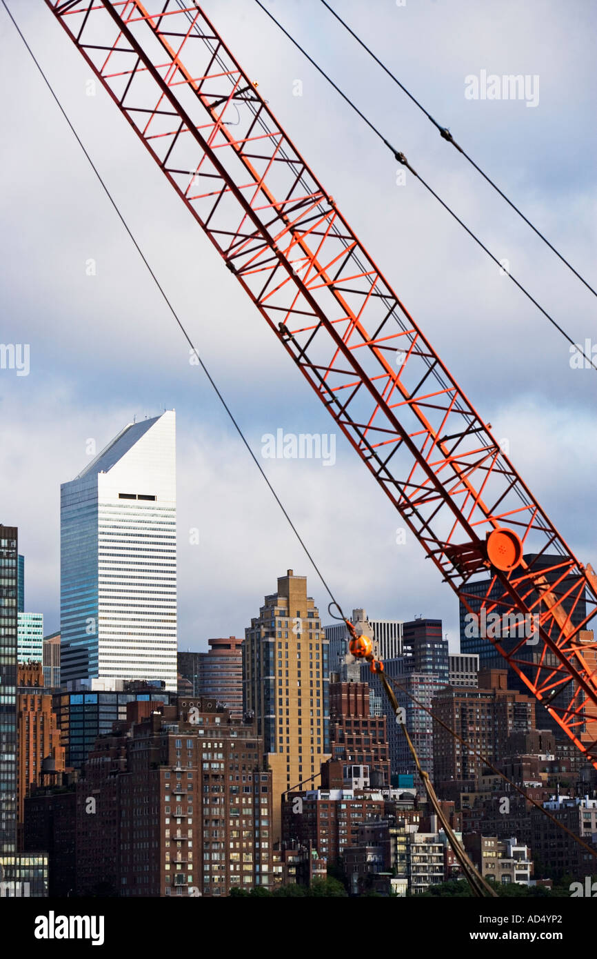 CRANE, CONSTRUCTION SITE, NEW, RED, CRANES, INDUSTRY, ENGINEERING ...