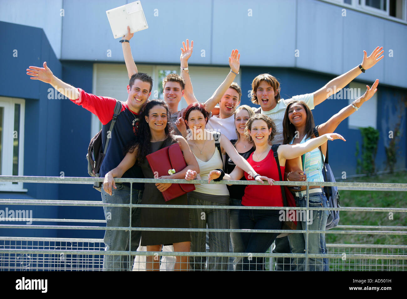 Students having fun Stock Photo - Alamy