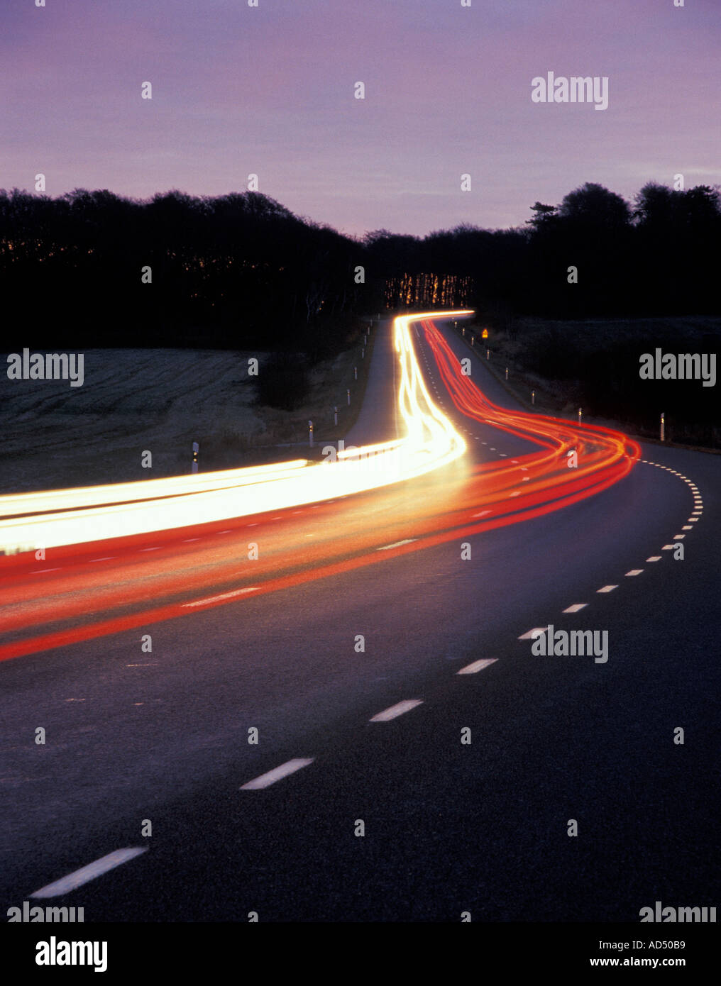 light on road Stock Photo - Alamy