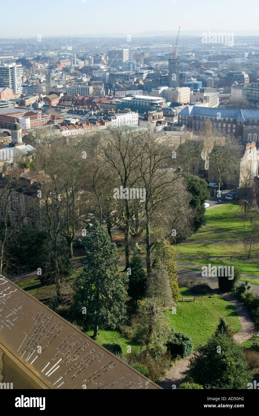 View across Bristol from Brandon Tower in Clifton Stock Photo - Alamy
