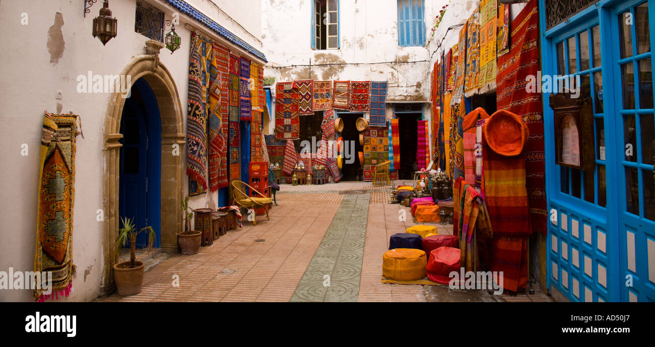 Essaouira Medina Souq: a market passage through the white and blue ...
