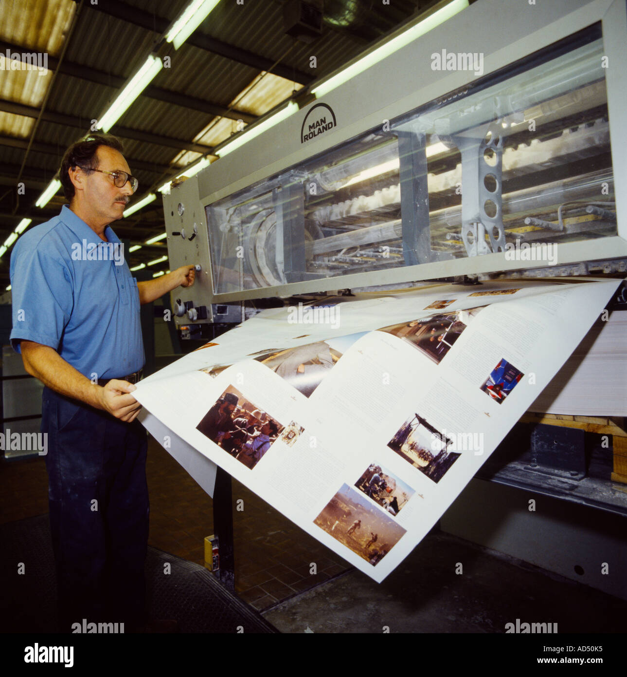 Printers Butler And Tanner - Finished Pages Coming Off Press Cecil ...