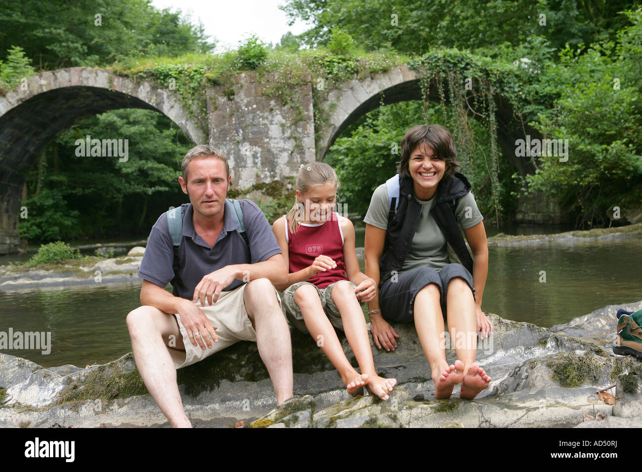Family in the countryside Stock Photo - Alamy