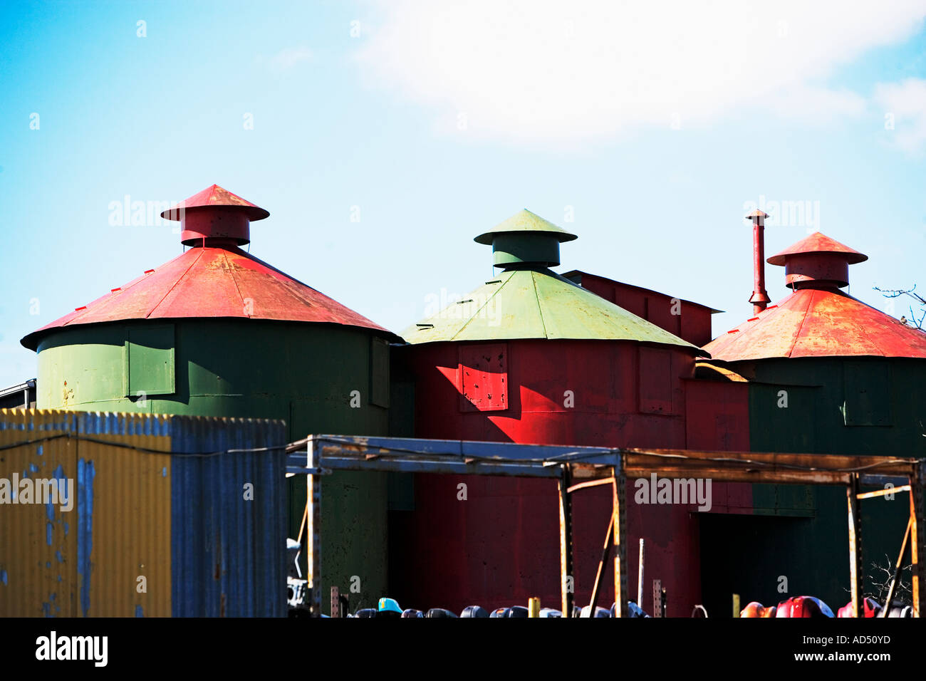 SILOS, STORAGE, OLD, FACTORY Stock Photo - Alamy