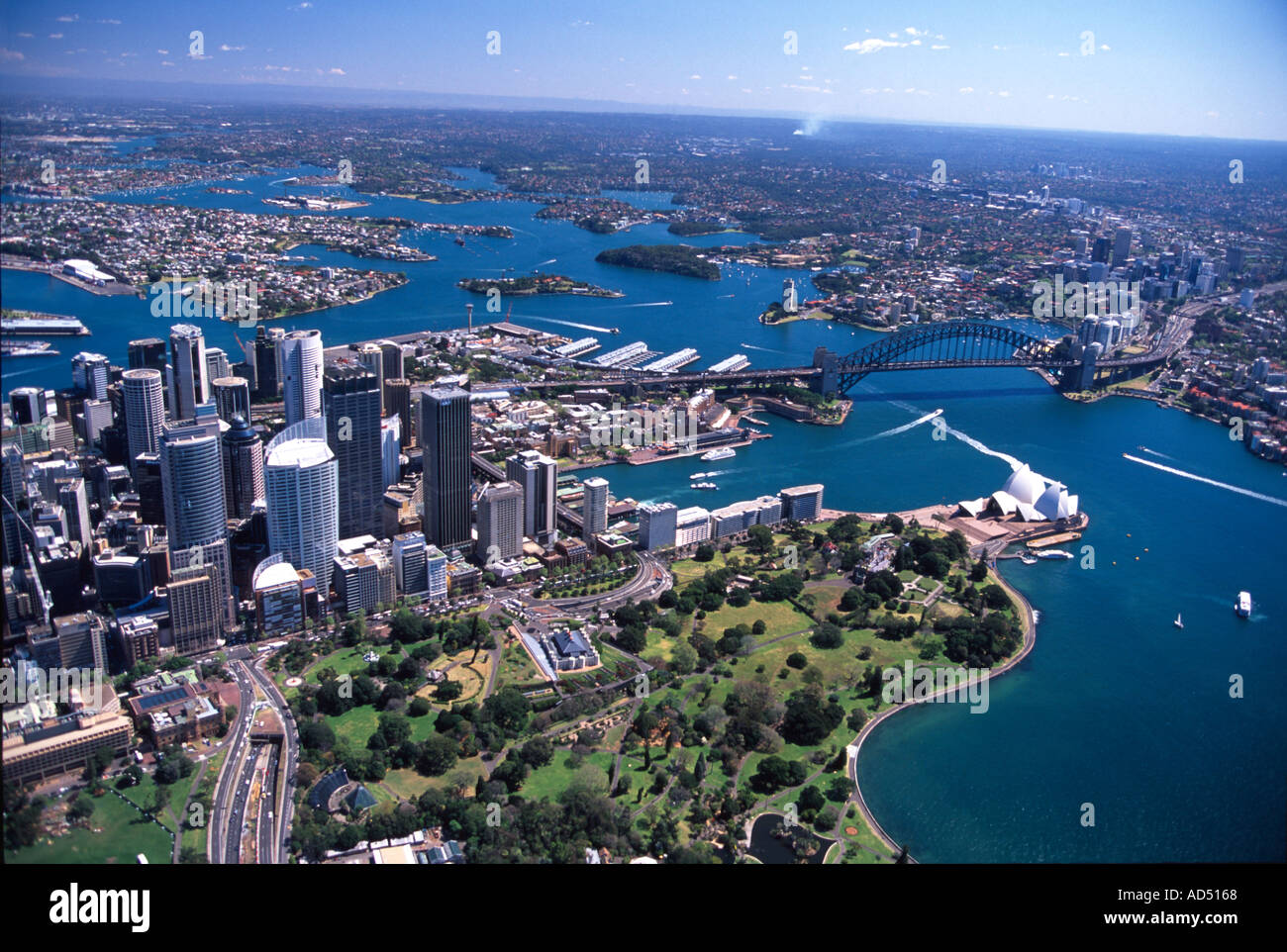 Sydney Opera House Sydney Harbour Bridge Australia aerial Stock Photo ...