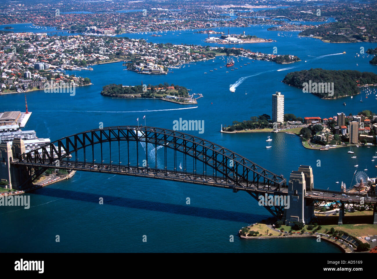 Sydney Opera House Sydney Harbour Bridge Australia aerial Stock Photo ...