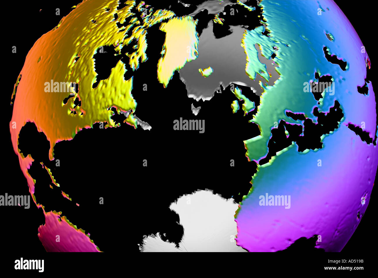 Colorful Metallic Globe Model 4 Stock Photo - Alamy