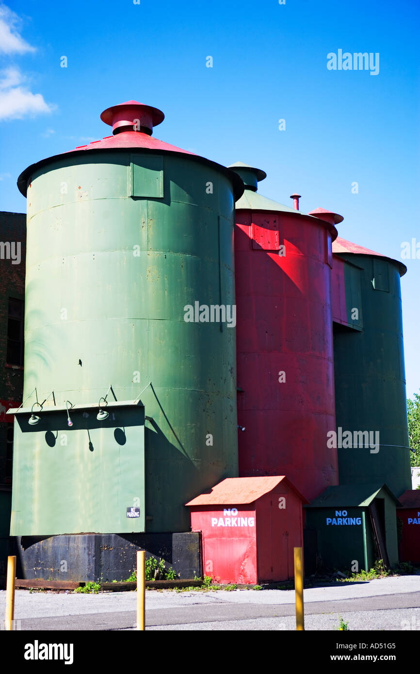 SILOS, STORAGE, OLD, FACTORY Stock Photo - Alamy