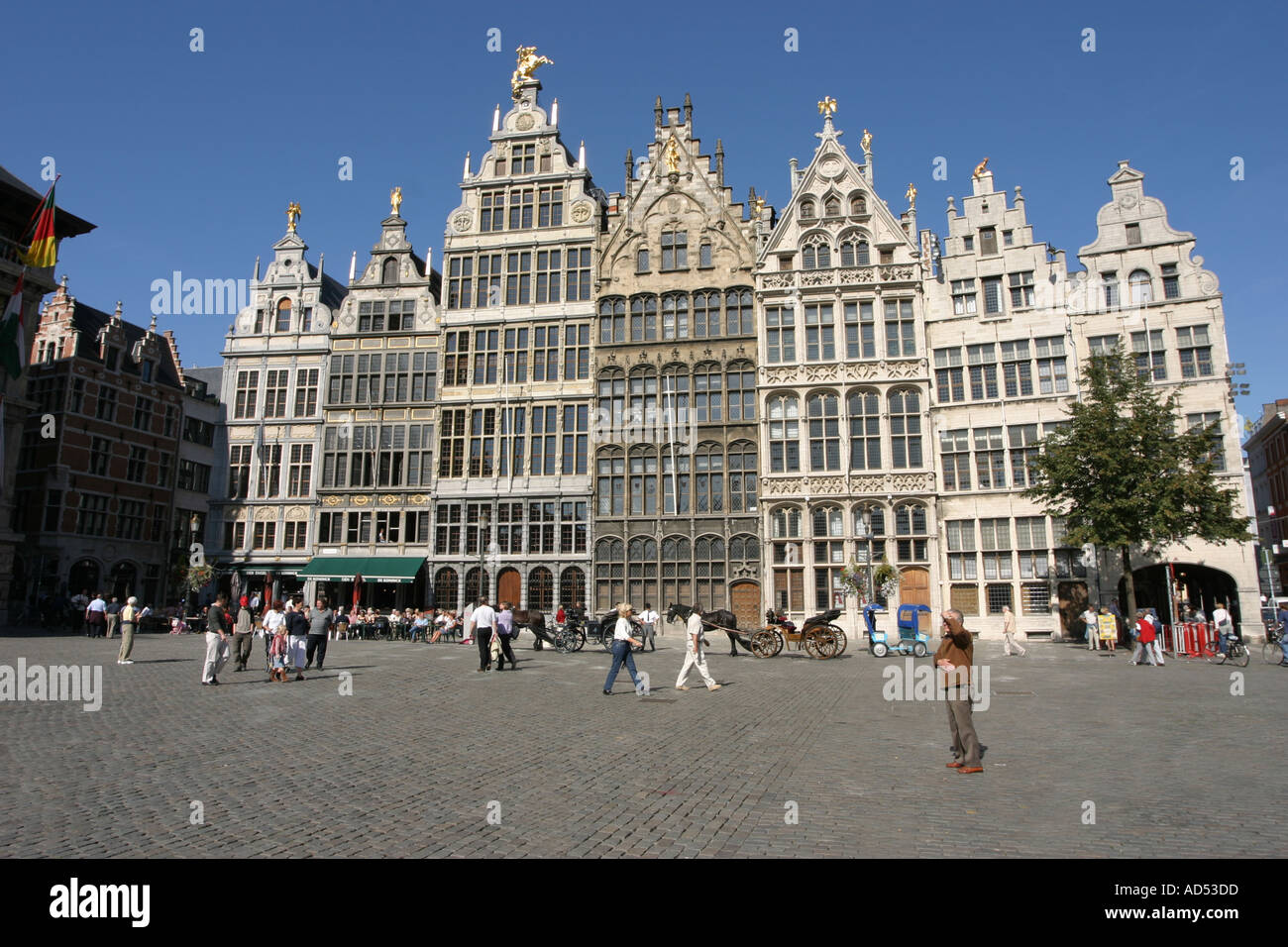 Antwerp Antwerpen Anvers Grand place near Cathedral Stock Photo - Alamy
