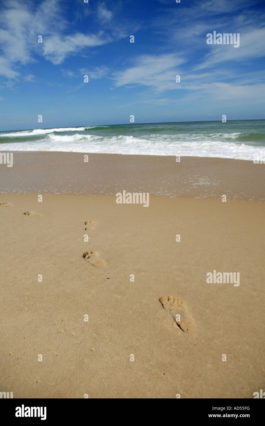 Footmarks in the sand Stock Photo - Alamy