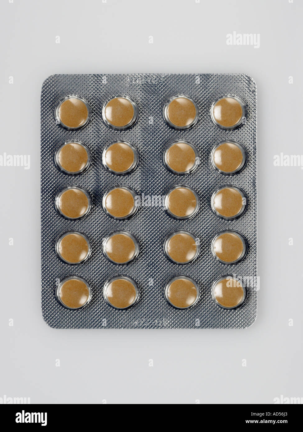Single blister pack with tablets on white background Stock Photo - Alamy