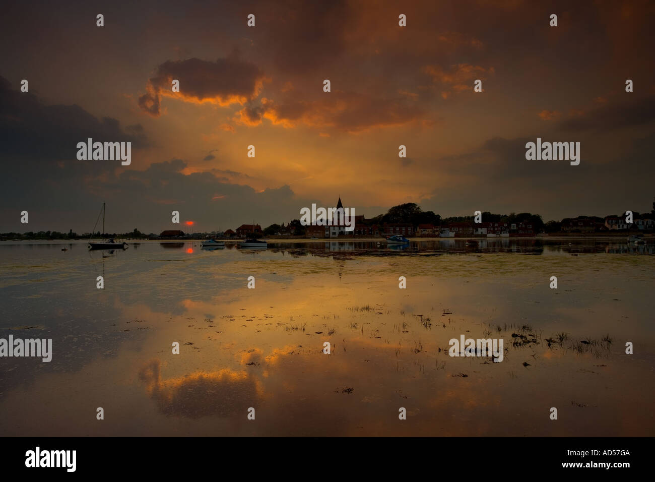 Summer Sunset at Bosham, Hampshire, England Stock Photo - Alamy