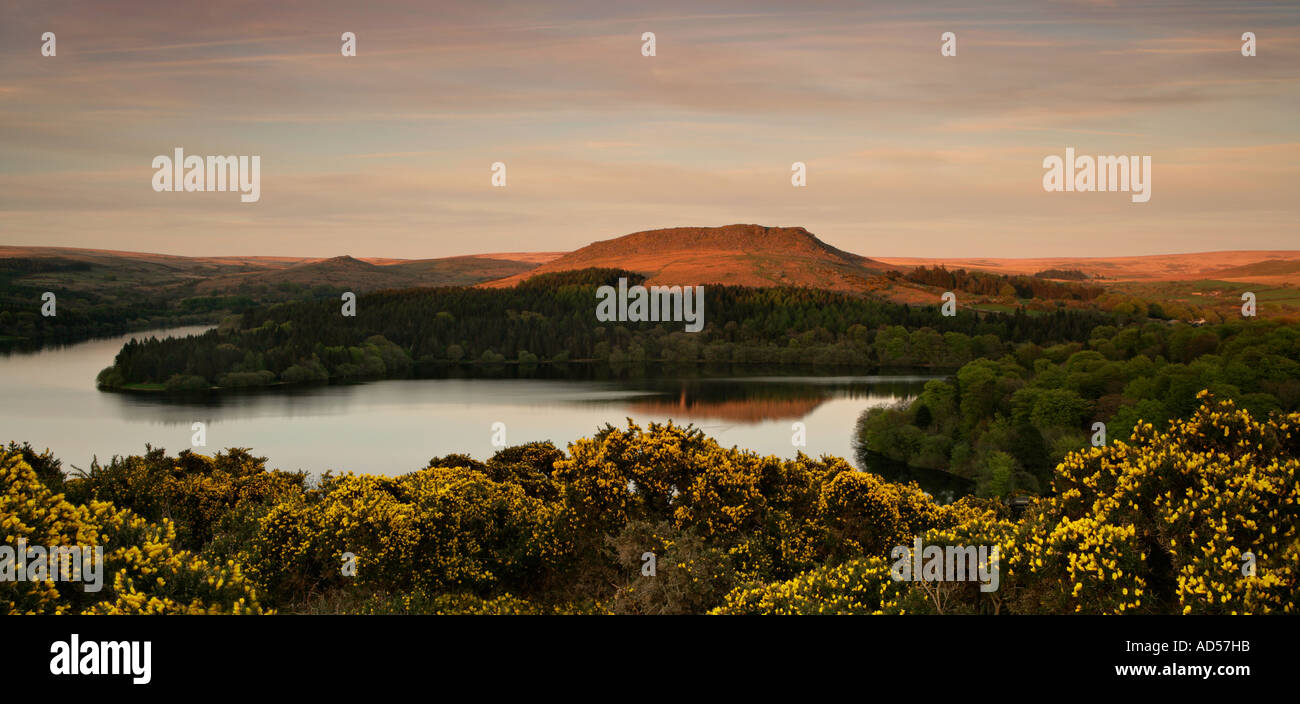 Sunset at Burrator, Dartmoor, England Stock Photo - Alamy
