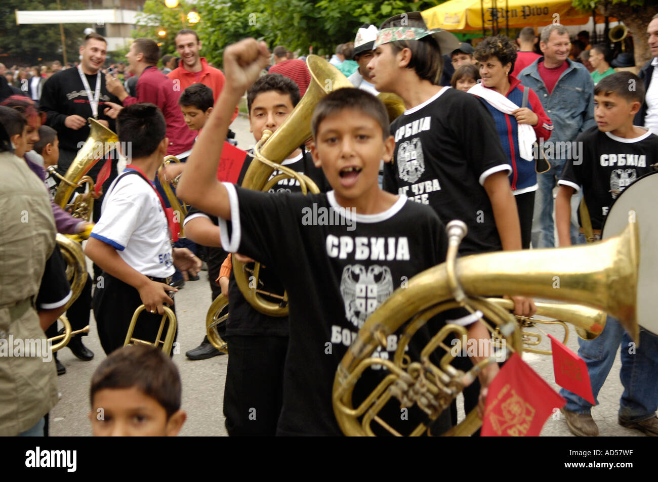 Balkan Brass Bands Music Festival Guca / Serbia 2005, young musicians ...