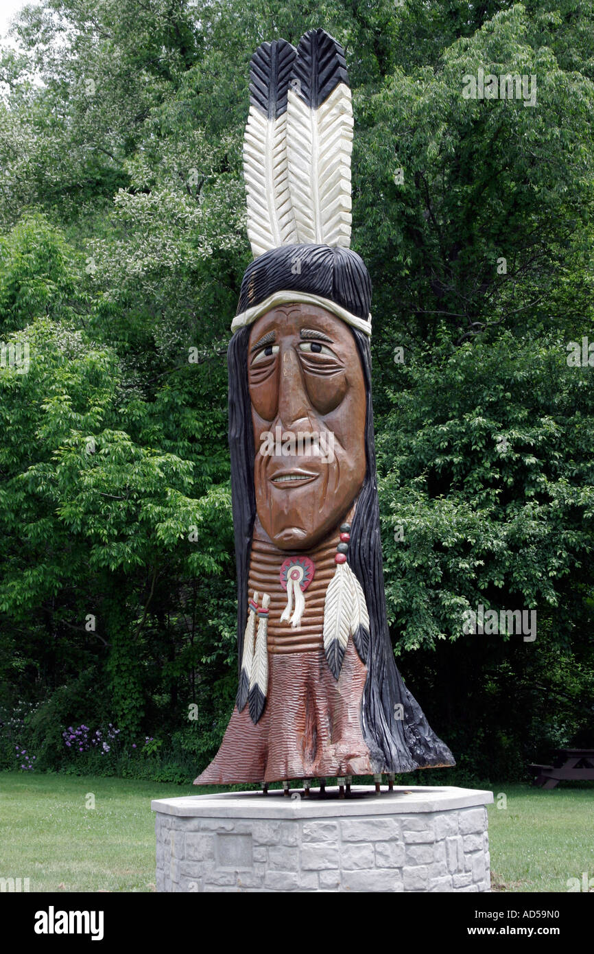 Carving of Native American Stock Photo - Alamy