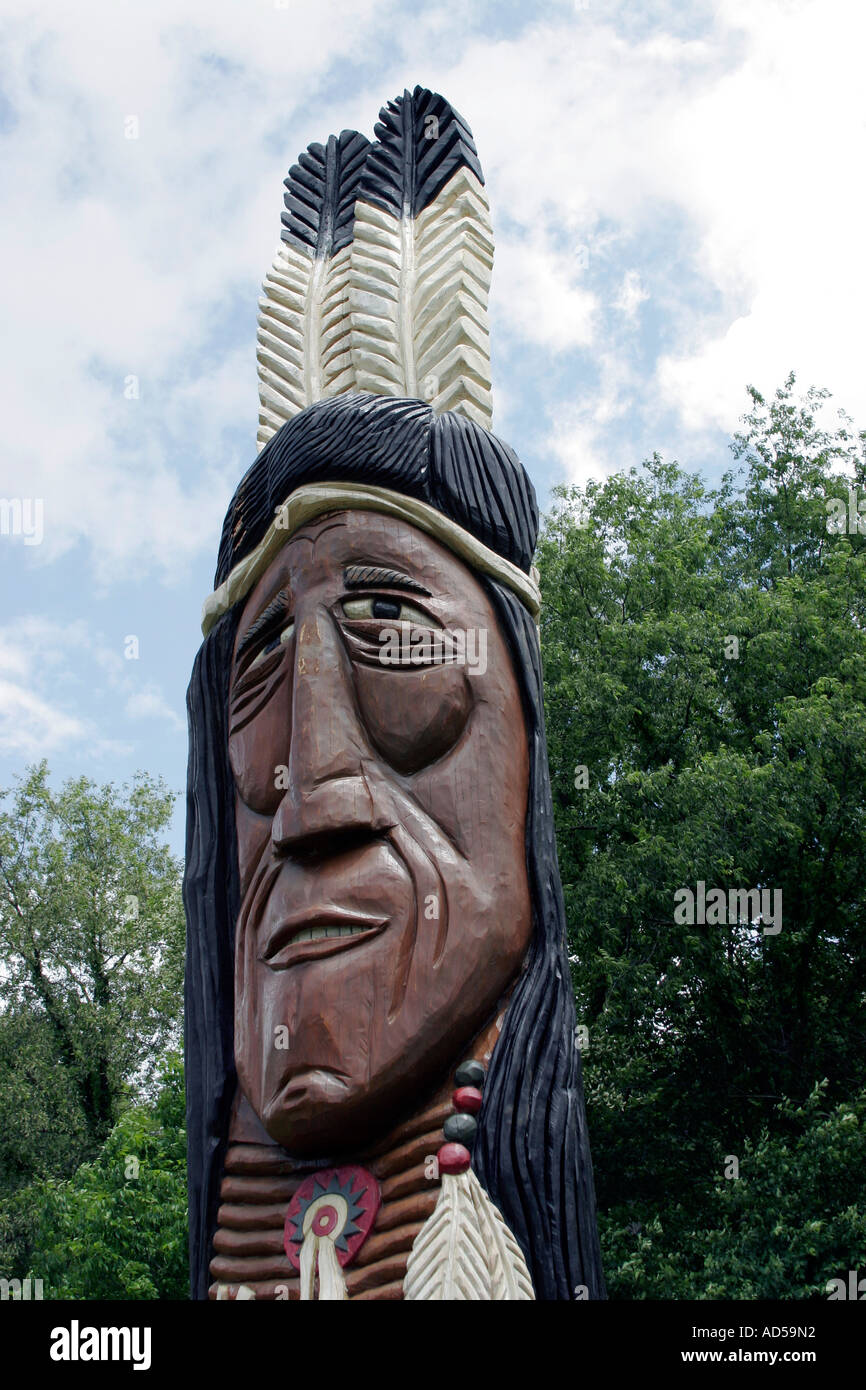 Carving of Native American Stock Photo - Alamy
