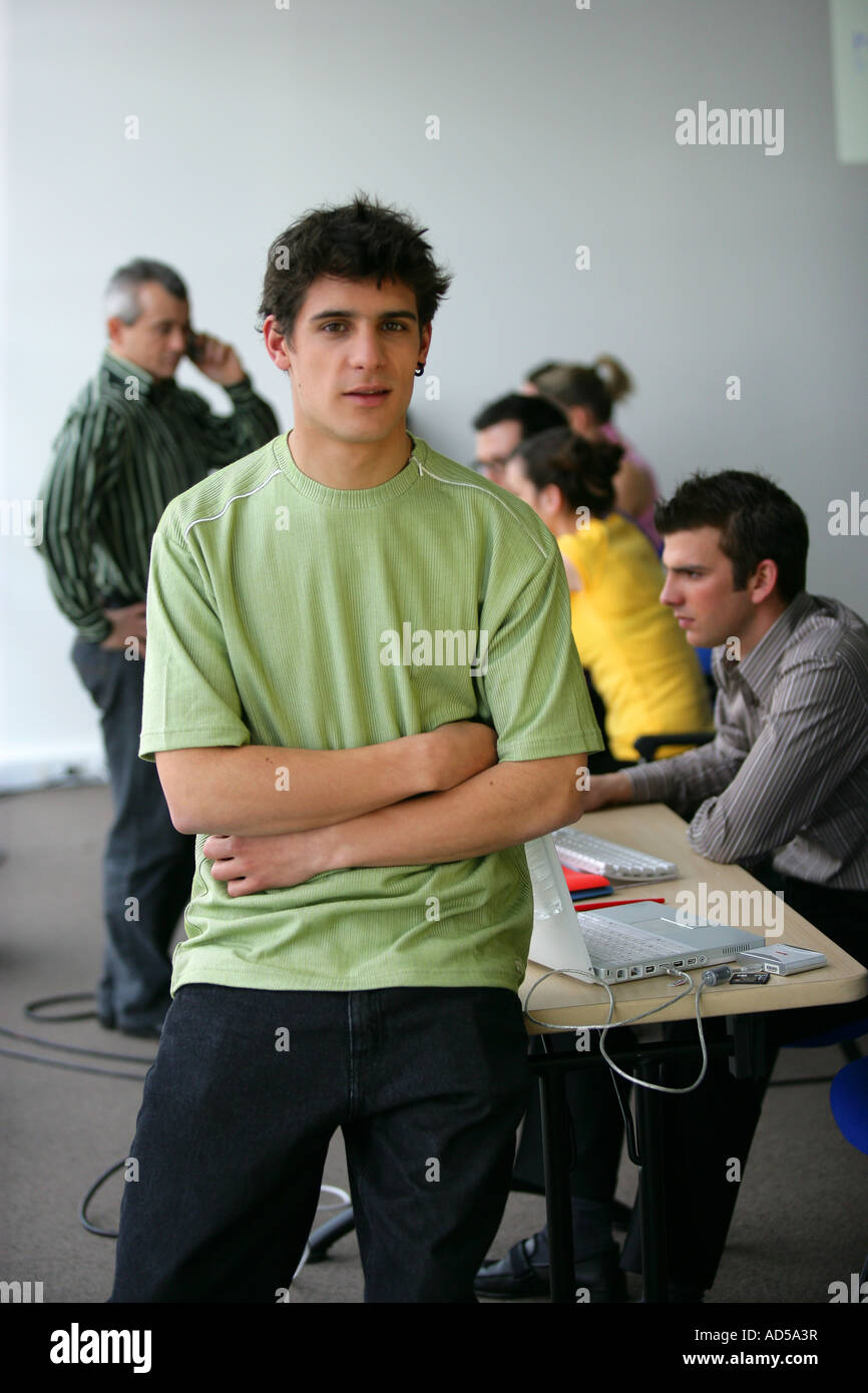 Young professionals using computers Stock Photo - Alamy