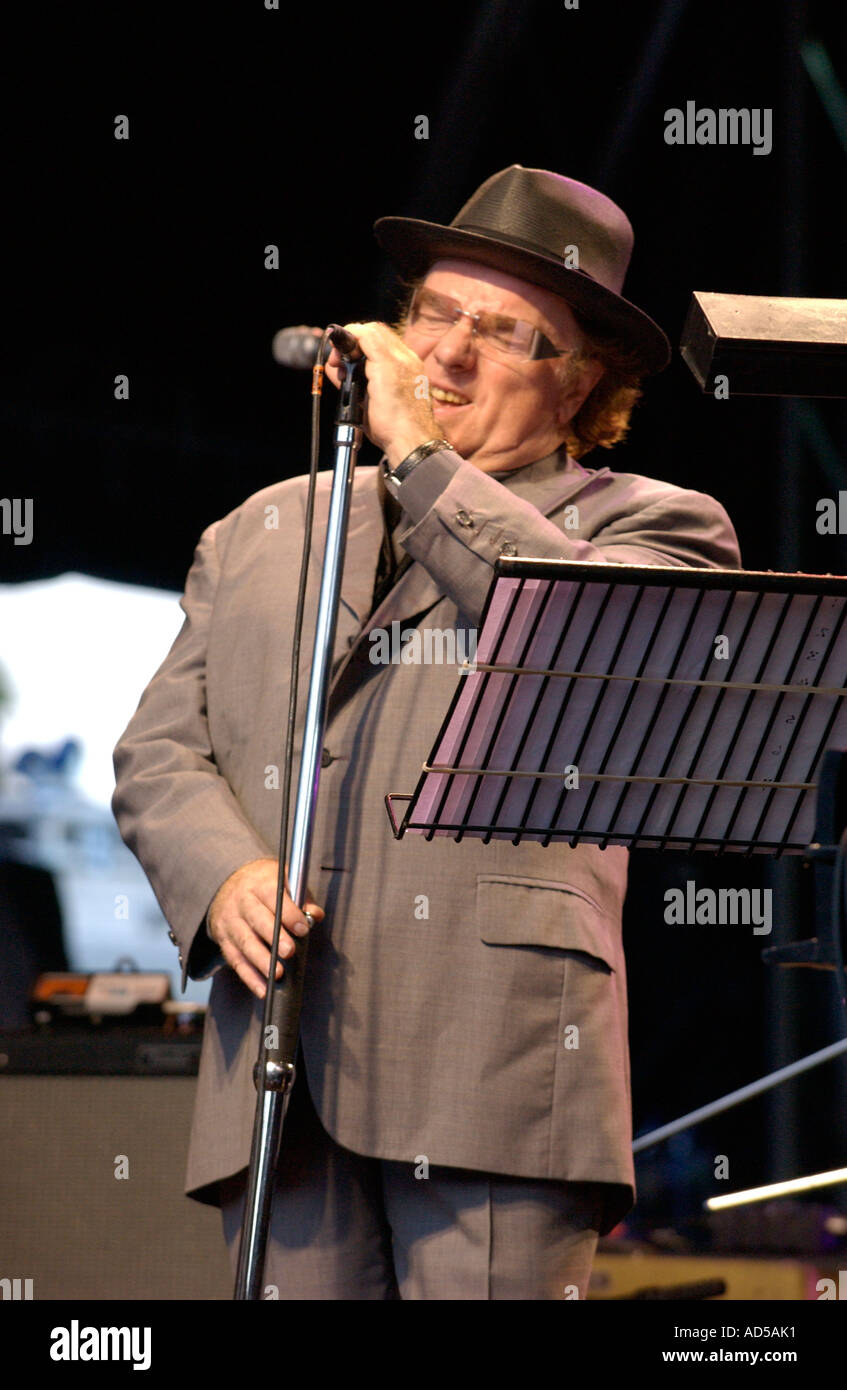 Van Morrison performing at open air concert Stock Photo - Alamy