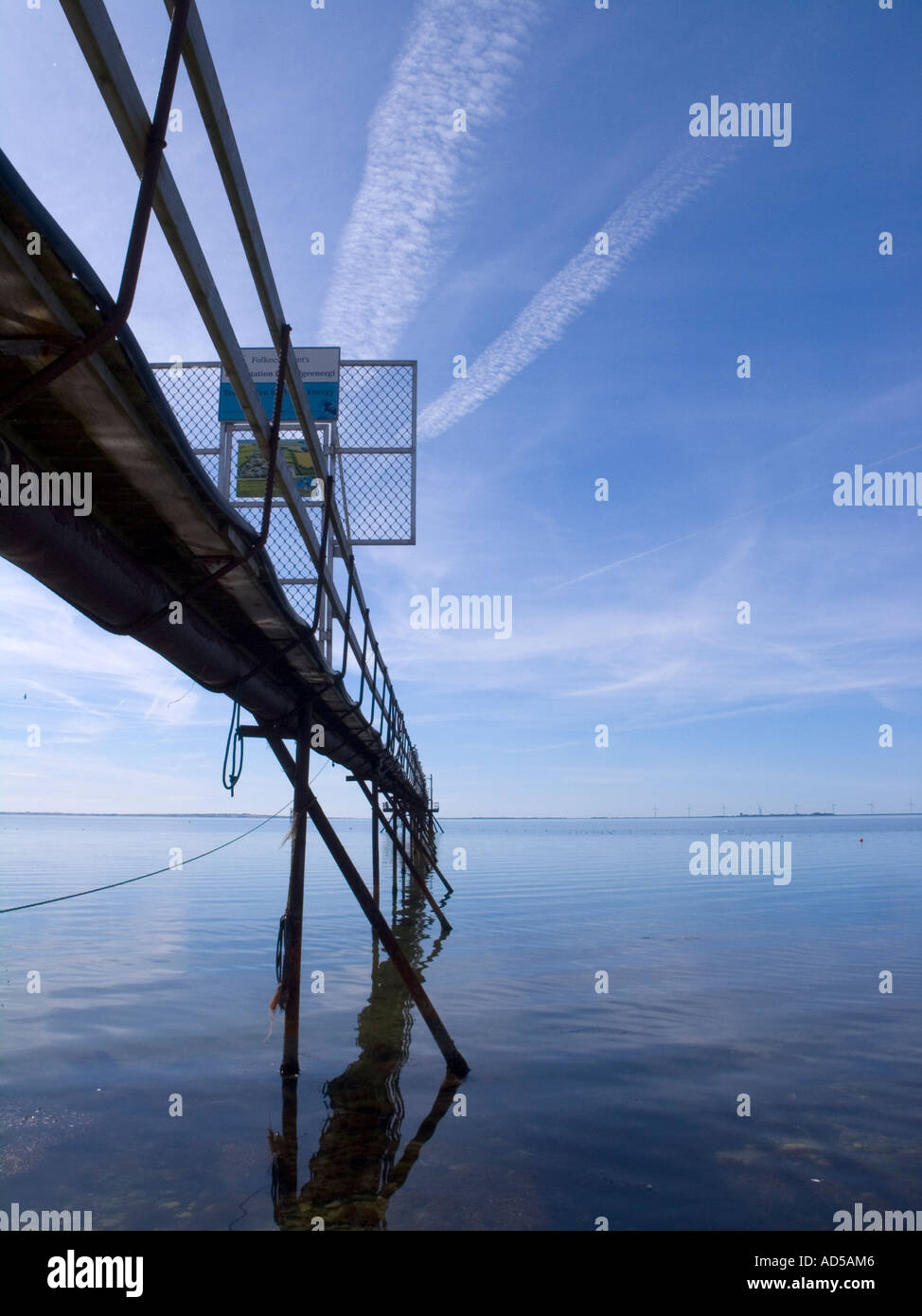 Technical installation pier in Nissum Bredning Jutland Denmark Wave ...