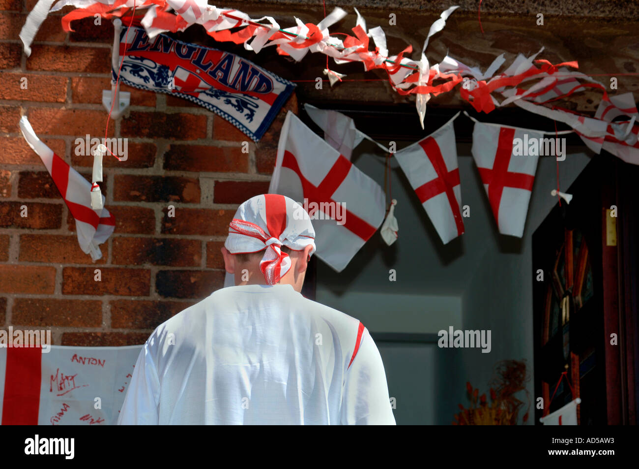 England Football Supporter Stock Photo - Alamy