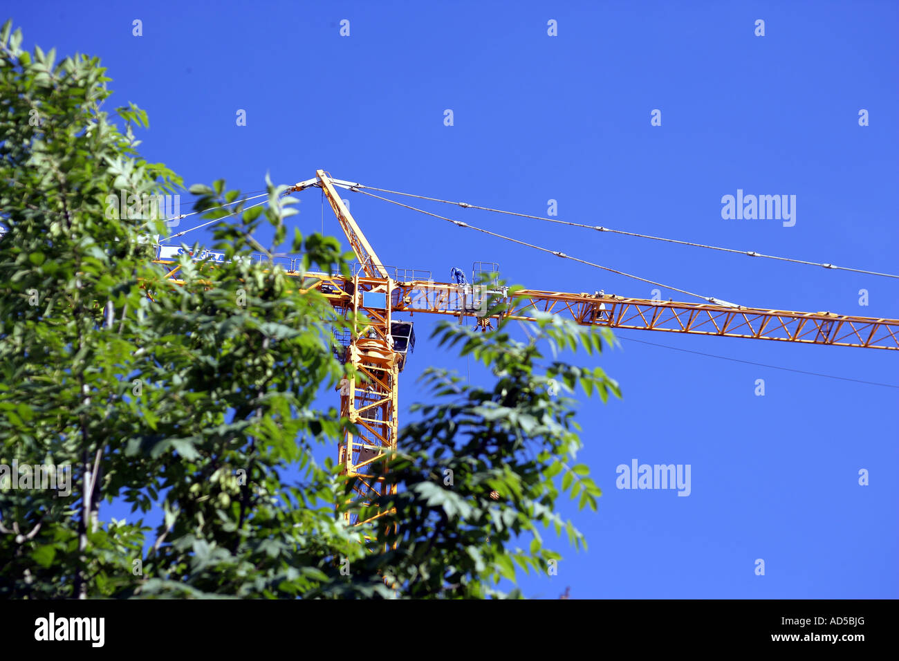 Derrick at a building site Stock Photo - Alamy