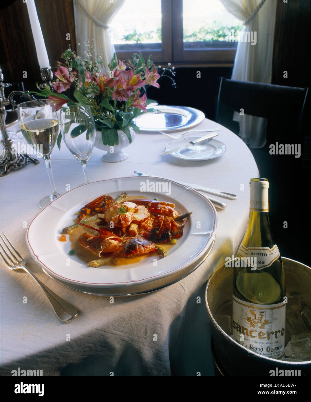 Normandy seafood with wine Stock Photo - Alamy