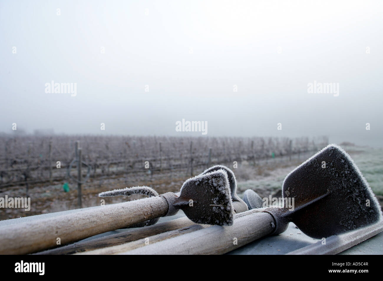 Frozen agricultural tools Stock Photo - Alamy